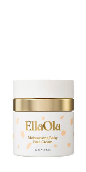 ELLAOLA 96 Hour Moisturizing Baby Face Cream for Dry, Eczema Prone & Sensitive Skin Organic Face Lotion Deeply Hydrates I Fragrance Free | Clean & Plant-Based Ingredients I 1.7 fl. oz.