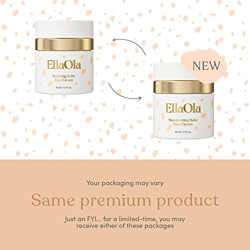 ELLAOLA 96 Hour Moisturizing Baby Face Cream for Dry, Eczema Prone & Sensitive Skin Organic Face Lotion Deeply Hydrates I Fragrance Free | Clean & Plant-Based Ingredients I 1.7 fl. oz.