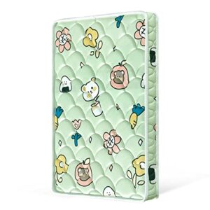 mini crib mattress topper - suitable for [crib mini crib] 38 x 24 x 4 inches - non-toxic, quiet, soft, odor free foam - printed cartoon pattern | suitable for most portable mini cribs