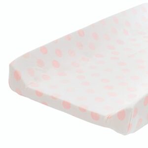 Andi Mae Changing Pad Cover - Watercolor Pink Dots -100% Jersey Cotton - Fits Standard Changing Pads