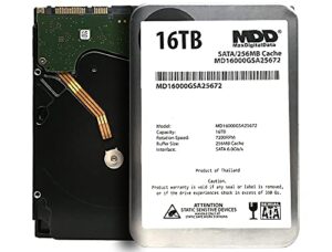 maxdigitaldata (md16000gsa25672) 16tb 7200rpm sata 6gb/s 256mb cache 3.5inch internal desktop hard drive - 3 years warranty