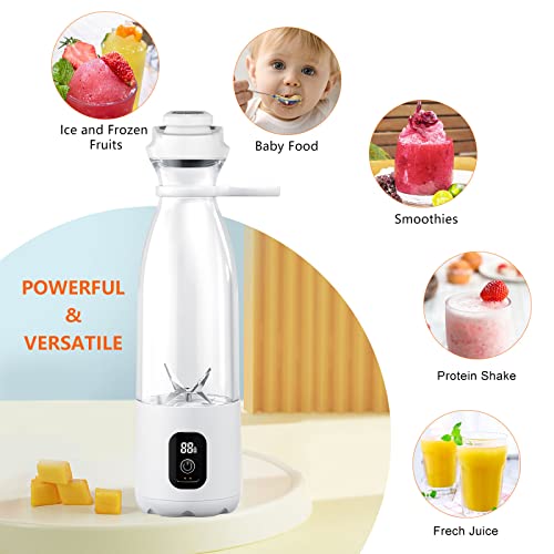 Leegoal Portable Blender, Personal Blender for Shakes and Smoothies, 20oz Blender USB Rechargeable, Crushes Ice and Frozen Fruit as Easily as Countertop Blender,3x More Power than Mini Travel Blender