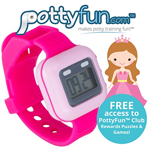 [Updated] POTTY FUN Potty Training Watch Timer | Remind Your Toddler to Go Potty | Fun Audio/Music Theme | Water Resistant and Child-Proof Lock of 3-Second Hold to Turn On/Off | Princess Potty Theme