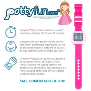 [Updated] POTTY FUN Potty Training Watch Timer | Remind Your Toddler to Go Potty | Fun Audio/Music Theme | Water Resistant and Child-Proof Lock of 3-Second Hold to Turn On/Off | Princess Potty Theme