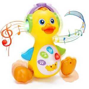 baby musical duck toy dancing walking tummy time toys light up infant toys 0-3 3-6 month baby toys 6-12 12-18 months gifts for 1 year old boys girls baby learning development toy toddler toys age 1-2