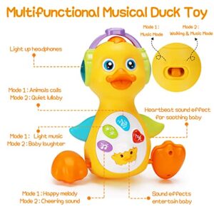 Baby Musical Duck Toy Dancing Walking Tummy Time Toys Light Up Infant Toys 0-3 3-6 Month Baby Toys 6-12 12-18 Months Gifts for 1 Year Old Boys Girls Baby Learning Development Toy Toddler Toys Age 1-2