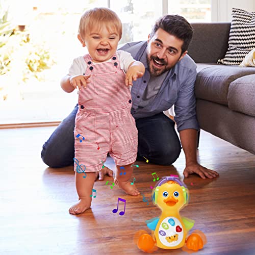 Baby Musical Duck Toy Dancing Walking Tummy Time Toys Light Up Infant Toys 0-3 3-6 Month Baby Toys 6-12 12-18 Months Gifts for 1 Year Old Boys Girls Baby Learning Development Toy Toddler Toys Age 1-2