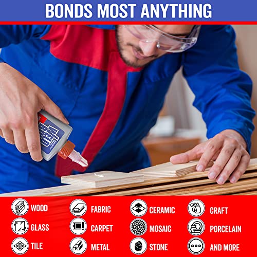 Weldbond Multi-Surface, Non-Toxic Adhesive Glue, Bonds Most Anything. Wood Glue or for Crafts Fabric Glass Mosaic Carpet Ceramic Tile Metal Stone & More. ​Dries Crystal Clear 5.4oz /160ml - 2 Pack