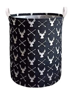 unibedding large storage baskets,waterproof laundry baskets,collapsible canvas basket for storage bin for kids room,toy organizer, home decor,baby hamper, deer, (unbed-gd)