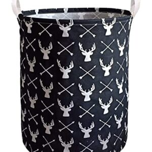 Unibedding Large Storage Baskets,Waterproof Laundry Baskets,Collapsible Canvas Basket for Storage Bin for Kids Room,Toy Organizer, Home Decor,Baby Hamper, Deer, (unbed-GD)