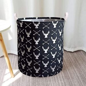 Unibedding Large Storage Baskets,Waterproof Laundry Baskets,Collapsible Canvas Basket for Storage Bin for Kids Room,Toy Organizer, Home Decor,Baby Hamper, Deer, (unbed-GD)