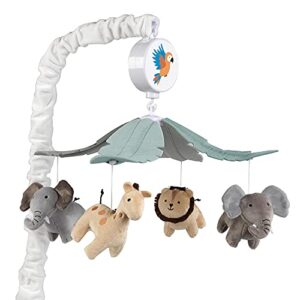 lambs & ivy jungle friends musical baby crib mobile animals soother toy