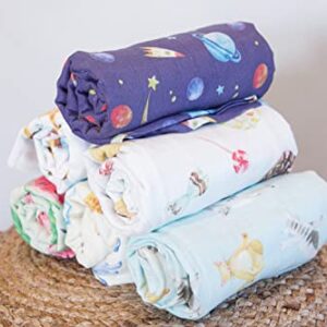 immispace - Ultra Soft Swaddle Blanket | Muslin Blankets for Girls & Boys | Newborns & Infants Gifts | 30% Organic Cotton + 70% Rayon | Large 47" x 47" | Machine Washable (Fire Truck)