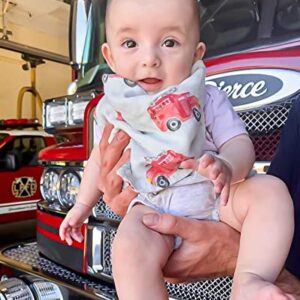 immispace - Ultra Soft Swaddle Blanket | Muslin Blankets for Girls & Boys | Newborns & Infants Gifts | 30% Organic Cotton + 70% Rayon | Large 47" x 47" | Machine Washable (Fire Truck)