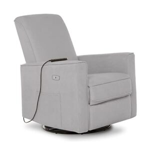 evolur harlow deluxe glider with massager |recliner| rocker in light grey