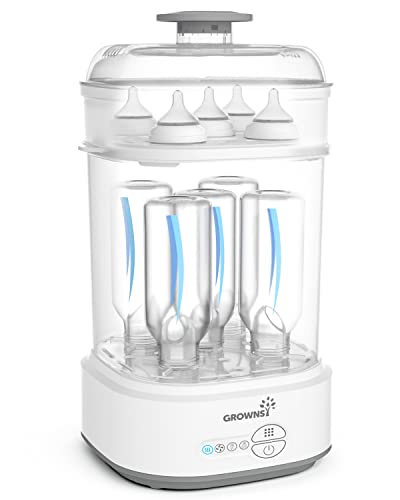 Bottle Sterilizer and Dryer, Compact Electric Steam Baby Bottle Sterilizer (Esterilizador de Biberones), Bottle Sanitizer for Baby Bottles, Pacifiers, Pump Parts