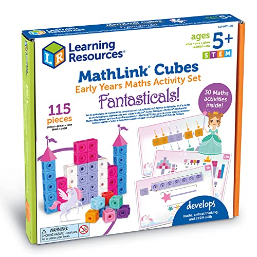 Learning Resources LSP9331-UK MATHLINK Cubes Early Maths Activity Set-FANTASTICALS, Multi