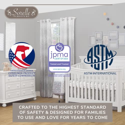 Sorelle 148 Toddler Solid Wood Bed Rail & Crib Conversion Kit | Universal & Timeless Style | Weathered White | 51"x1"x14", Converts Crib to Toddler Bed