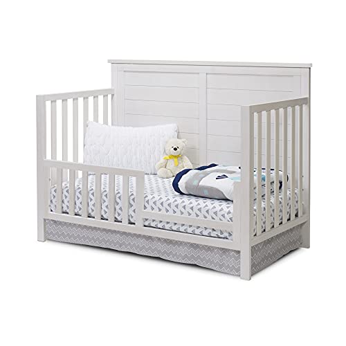 Sorelle 148 Toddler Solid Wood Bed Rail & Crib Conversion Kit | Universal & Timeless Style | Weathered White | 51"x1"x14", Converts Crib to Toddler Bed