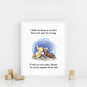 bumbleboo Nistio® Classic Winnie the Pooh Nursery Wall Decor, Winnie the Pooh Print, Winnie the Pooh Playroom Decor, Set of 9 Prints, Piglet, Eeyore, Tigger Nursery Decor, Unframed, 8x10 inches