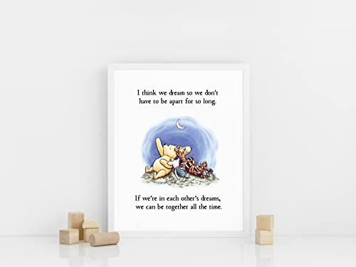 bumbleboo Nistio® Classic Winnie the Pooh Nursery Wall Decor, Winnie the Pooh Print, Winnie the Pooh Playroom Decor, Set of 9 Prints, Piglet, Eeyore, Tigger Nursery Decor, Unframed, 8x10 inches