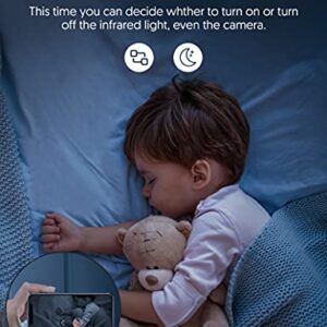 Baby Monitor WiFi Smartphone, 1080P Nanny Cam, Baby Camera Monitor with Motion & Sound Detection, Infrared Night Vision, Two Way Audio, Compatible with Alexa, GNCC C1