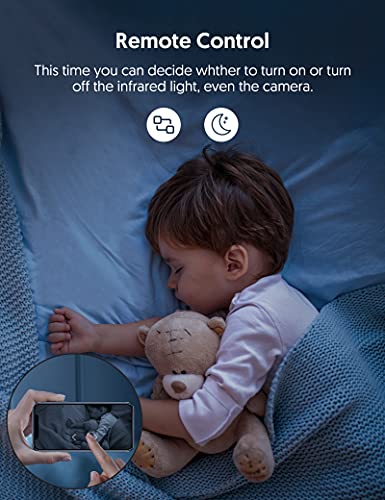 Baby Monitor WiFi Smartphone, 1080P Nanny Cam, Baby Camera Monitor with Motion & Sound Detection, Infrared Night Vision, Two Way Audio, Compatible with Alexa, GNCC C1