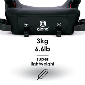 Diono Solana 2 XL 2022, Dual Latch Connectors, Lightweight Backless Belt-Positioning Car, 8 Years 1 Booster Seat, Black