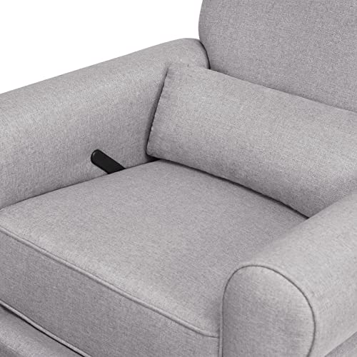 DaVinci Ruby Recliner and Swivel Glider in Misty Grey, Greenguard Gold Certified