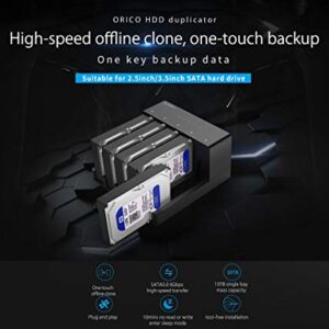 ORICO 5 Bay Docking with Clone USB 3.0 to SATA External Hard Drive 5 Bay Docking Station with Duplicator Offline Clone Function for 2.5 or 3.5in HDD/SSD Max Support 5X 16TB [6558US3-C]