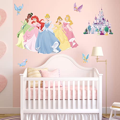 Runtoo Princess Wall Decals for Girls Bedroom Castle Wall Art Stickers Kids Baby Nursery Wall Decor