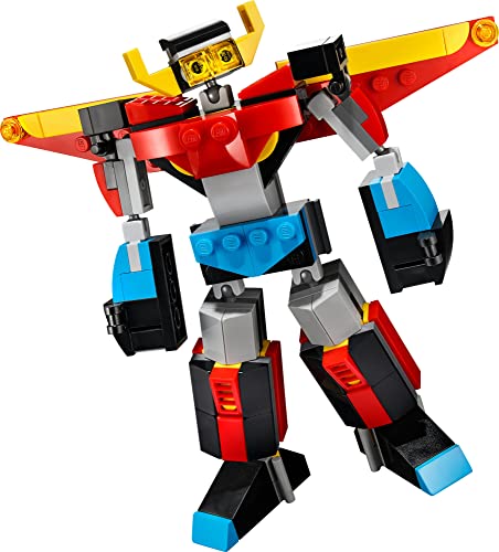 LEGO Creator 3in1 Super Robot 31124 Building Kit, Kids Can Build a Toy Robot, Toy Dragon, and Model Jet Plane, Creative Gift for Kids, Boys, Girls Age 7+ Years Old