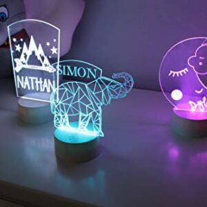 ETCHEY Personalized Dinosaur Night Light, Dinosaur Night Light, Boy's Room, Kid's Bedroom Decor Children's Light, Kids Bedroom