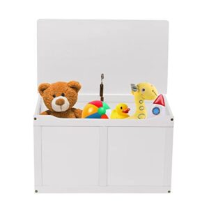 HONEY JOY Kids Wooden Toy Box, 2 In 1 Large Toy Storage Truck Bench with Flip-Top Lid, 2 Safety Hinges & Groove Handle, Toddler Big Toy Chest for Playroom & Bedroom, Gift for Boys Girls Age 3+