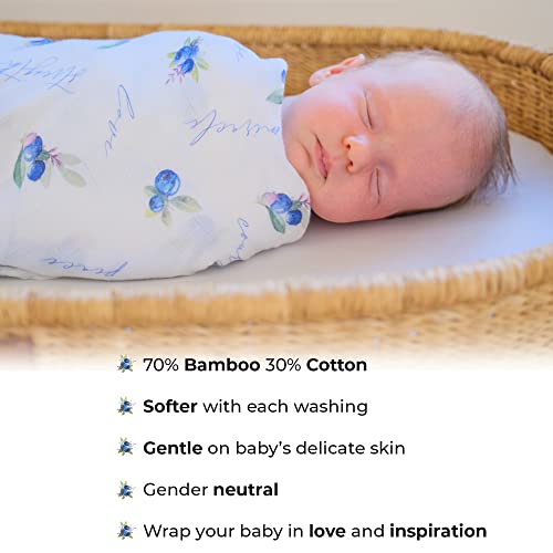 Mila Preemie Boutique Preemie Swaddle (35” x 35”) - Bamboo & Cotton Muslin Swaddle Blanket - Soft Preemie Swaddle Blanket - Neutral Preemie Swaddle Wrap for Small Newborn - Great Gift for Moms…