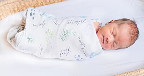 Mila Preemie Boutique Preemie Swaddle (35” x 35”) - Bamboo & Cotton Muslin Swaddle Blanket - Soft Preemie Swaddle Blanket - Neutral Preemie Swaddle Wrap for Small Newborn - Great Gift for Moms