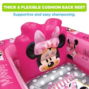 Disney Minnie Mouse Air-Filled Cushion Bath Tub - Free-Standing, Blow up, Portable, Inflatable, Safe Bathing, Baby Bathtub, Toddler Bathtub