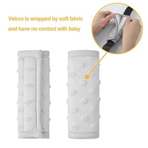 Pro Goleem Car Seat Strap Covers for Babies Soft Car Seat Strap Shoulder Pads for All Car Seats, Stroller, Pushcar, Gray