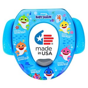 nickelodeon baby shark "sharktastic" soft potty seat and potty training seat - soft cushion, baby potty training, safe, easy to clean