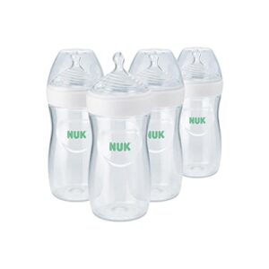 nuk simply natural bottle with safetemp, neutral, 9 oz, 4 count