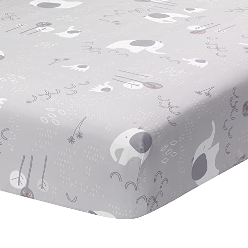 Bedtime Originals Elephant Love Gray 3-Piece Nursery Baby Crib Bedding Set