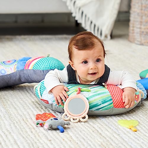 Infantino 3-in-1 Tummy Time, Sit Support & Mini Gym - Removable Toy Arch - Musical Koala Pal, Soothing Leaf Teether & Peek-and-See Mirror - for Babies, 0M+