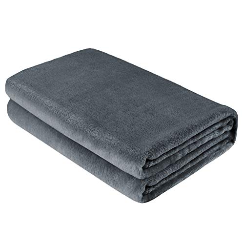 Yoofoss Baby Blanket Fleece Coral Fluffy Throw Blanket for Toddler, Infant or Newborn Microfiber Plush Swaddle Blanket for Boys Girls Crib Stroller Nap 28"x40" Dark Grey