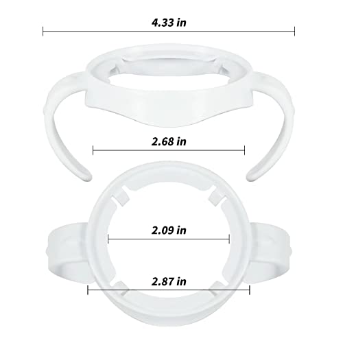 4 Pack Compatible Baby Bottle Handles for Philips Avent Natural Baby Bottles,Baby Bottle Holder - White