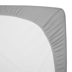 American Baby Company 100% Natural Cotton Jersey Knit Fitted Portable/Mini-Crib Sheet, Ash Gray, Soft Breathable, for Boys and Girls