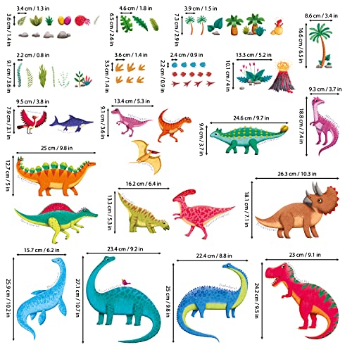 DECOWALL DS9-2115 Large Dinosaur Wall Decals Dino Stickers for Kids Boys Baby Nursery Bedroom Living Room Classroom Playroom Home Decor Art Decoration