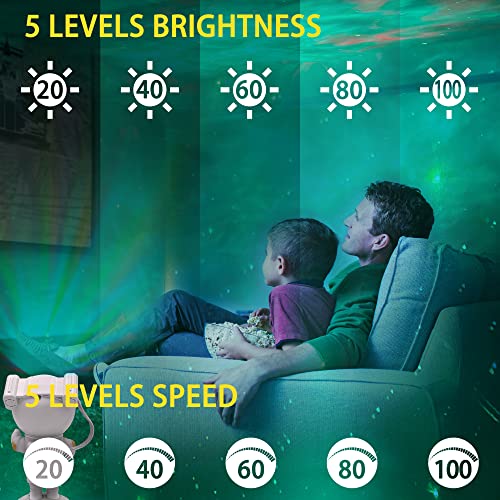 Space Buddy Projector, Astronaut Light Projector, Star Galaxy Night Lights, Nebula Galaxy with Timer and Remote, Kids Gaming Room Bedroom Decor, Christmas, Great Gift for Kids