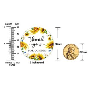 80 Sunflower Baby Shower Thank You Stickers, Sunflower Bridal Shower Wedding Favor Labels, Sunflower Birthday Party Favor Wrap Stickers (2 Inch)