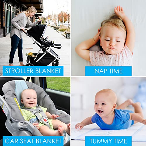 Baby Blankets for Boys & Girls, Soft Minky Blanket 30x40 | 2-Pack of Large Baby Blankets Unisex | for Travel, Nursery, Stroller, Swaddle or Receiving Blankets (Safari)