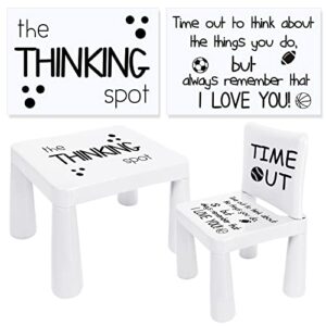 2 pack time out chairs sticker child toddler early education sticker by times overtime chair decoration wall stickers vinyl for boy girl nursery home decoration